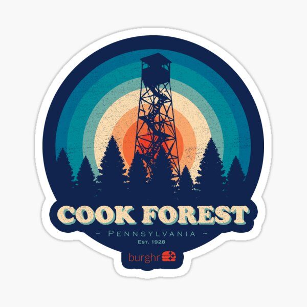 "Cook Forest - Fire Tower" Sticker for Sale by burghr | Redbubble
