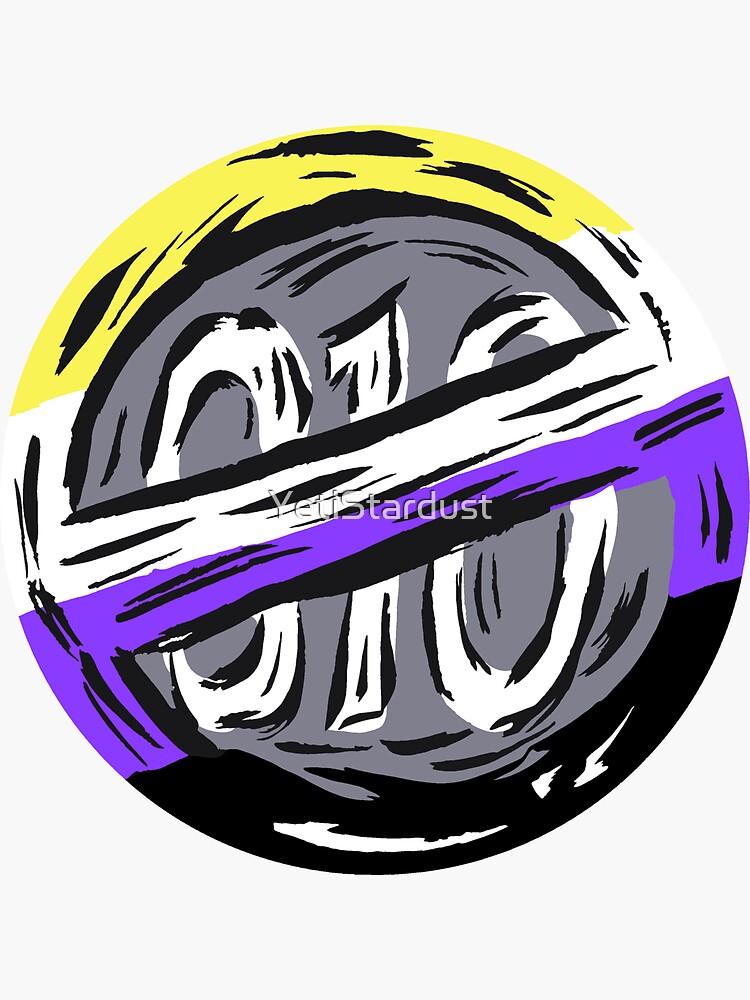 "Non-Binary Button / Pin / Sticker" Sticker for Sale by YetiStardust ...