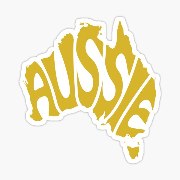 "Australia Aussie " Sticker for Sale by shienium | Redbubble