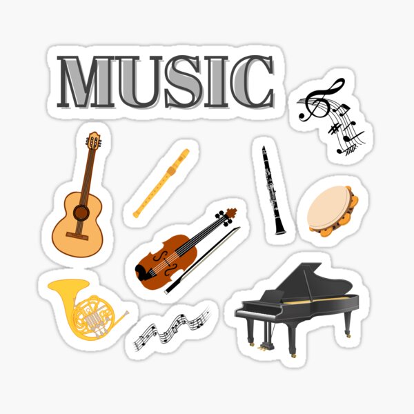 "Music sticker pack" Sticker for Sale by Fulet | Redbubble
