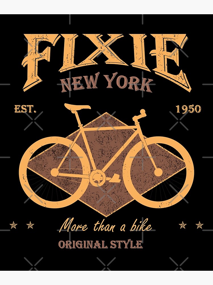 "Fixie, the original" Poster for Sale by Kokotto-Design | Redbubble