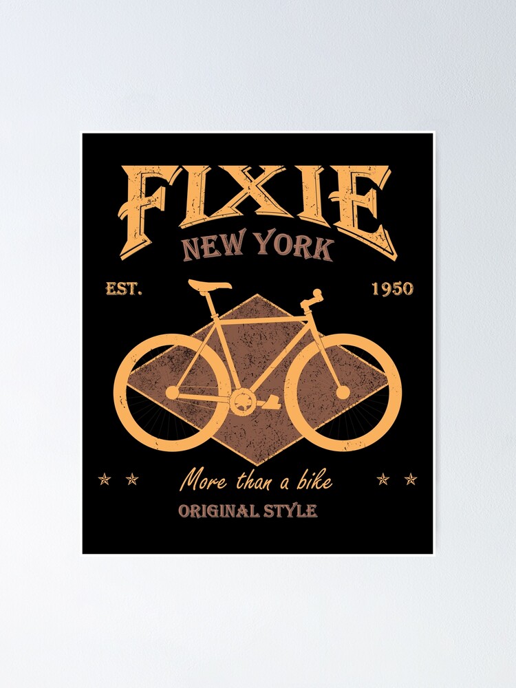 "Fixie, the original" Poster for Sale by Kokotto-Design | Redbubble