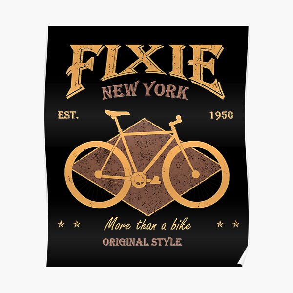 "Fixie, the original" Poster for Sale by Kokotto-Design | Redbubble