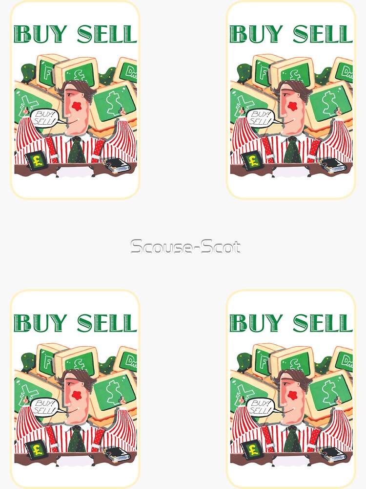"BUY SELL - Sticker Pack" Sticker for Sale by Scouse-Scot | Redbubble