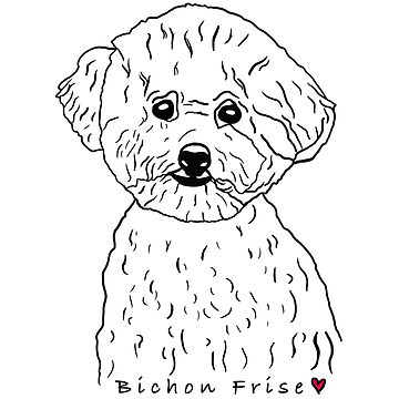 "Bichon Frise line drawing " Art Print for Sale by DesignedByEmma1 ...