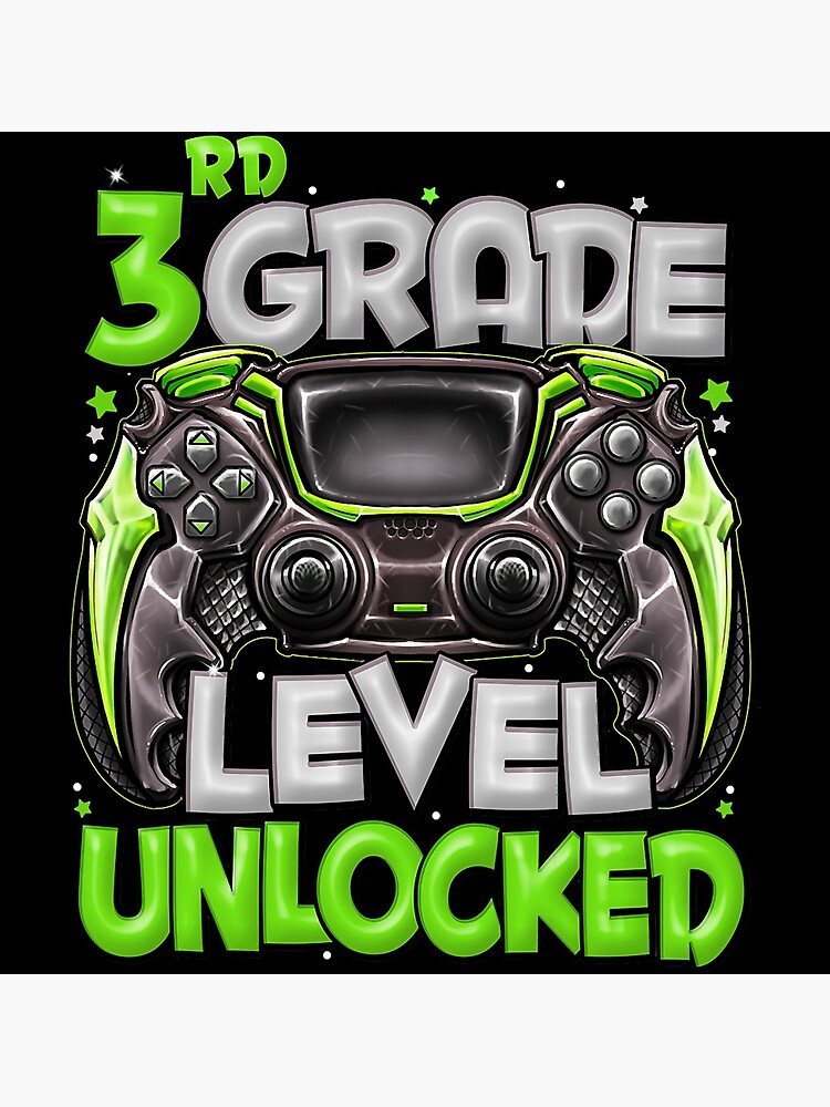 3rd-grade-level-unlocked-game-on-3rd-grade-back-to-school-poster-by
