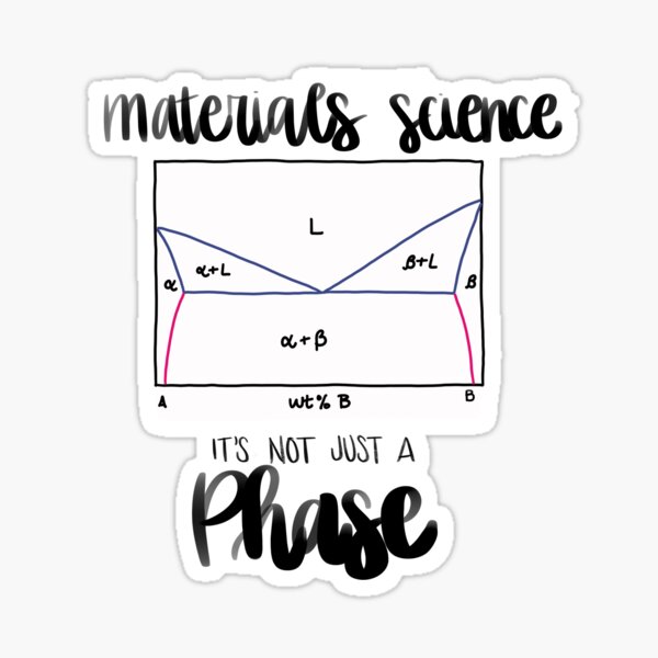 "Materials Science: it's not just a phase" Sticker for Sale by ...