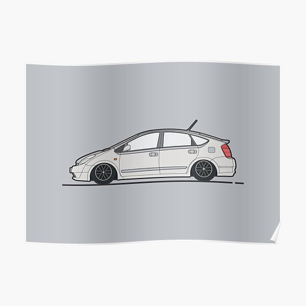 "Slammed Prius " Poster for Sale by AutoDistrict | Redbubble