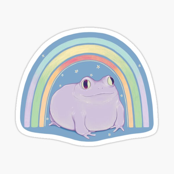 "Rainbow Frog" Sticker by elevenkivi | Redbubble