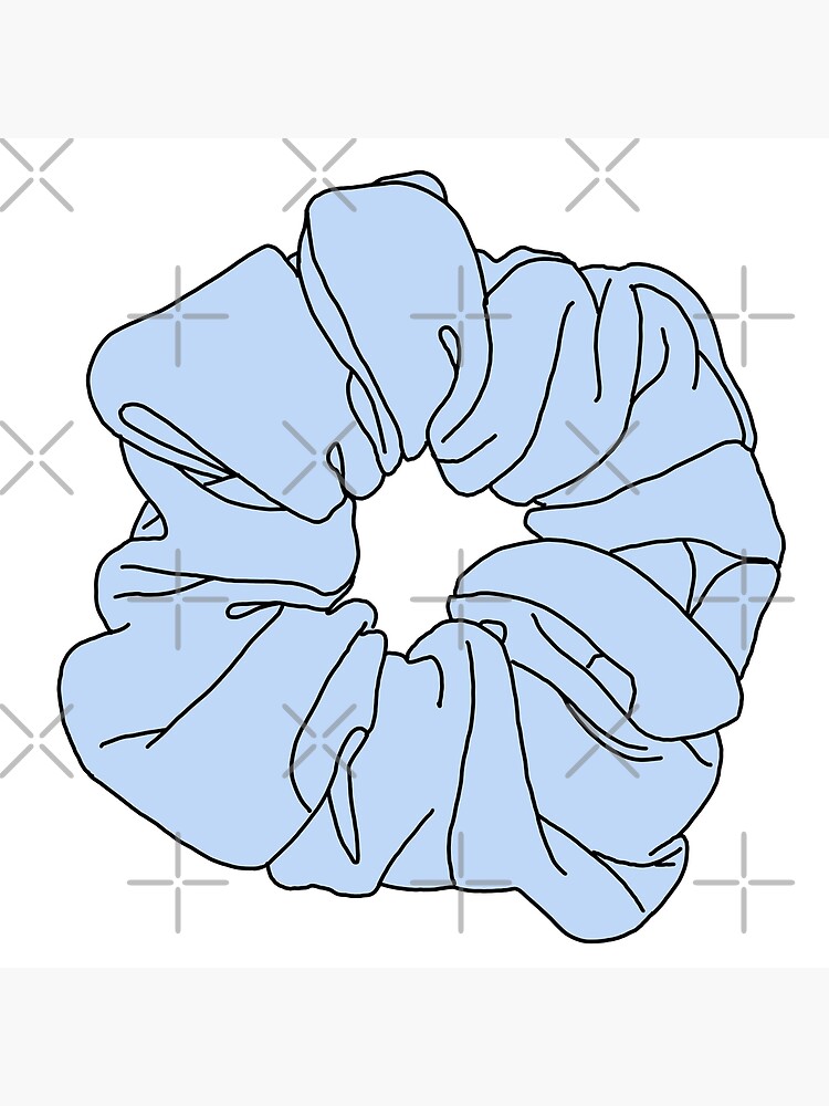 "Trendy bright light blue cute scrunchie" Poster for Sale by ...