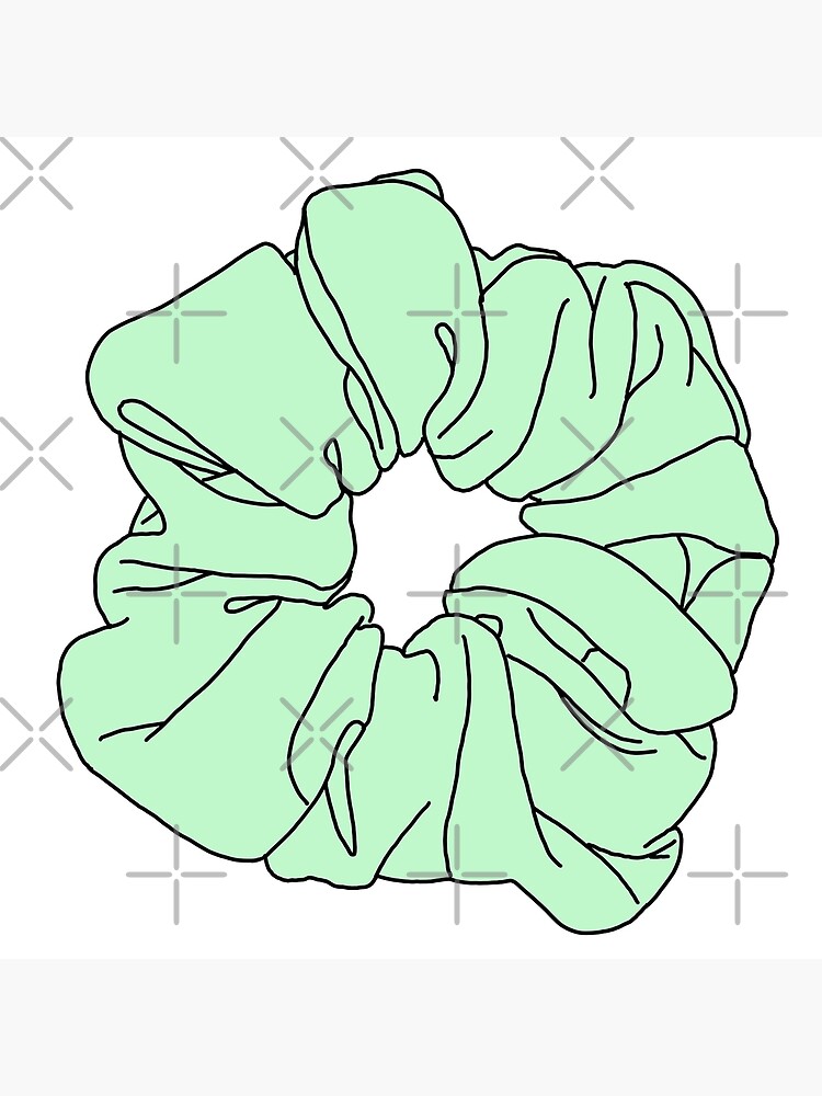 "Trendy bright light green cute scrunchie" Poster by beachyyydesign ...