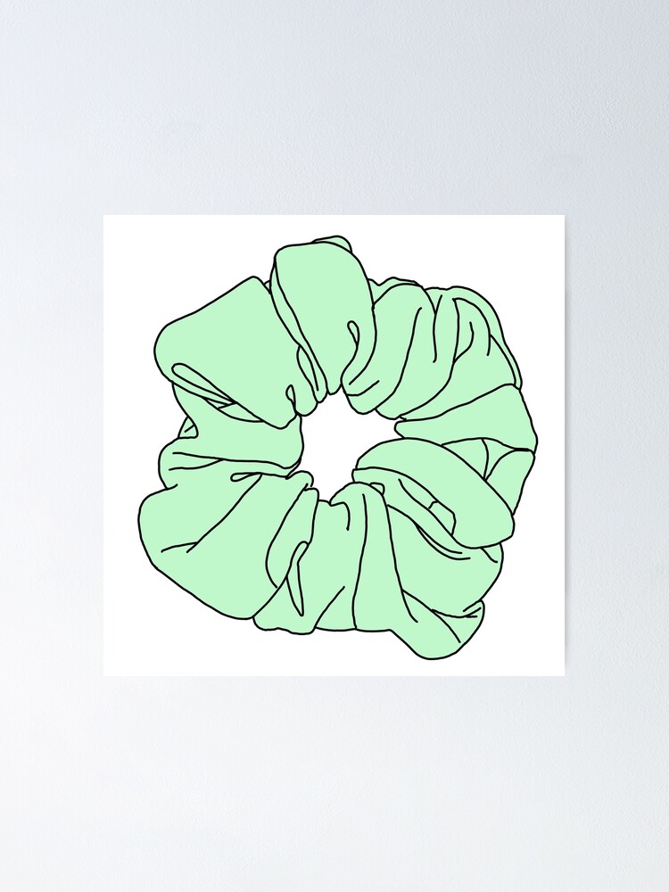 "Trendy bright light green cute scrunchie" Poster by beachyyydesign ...