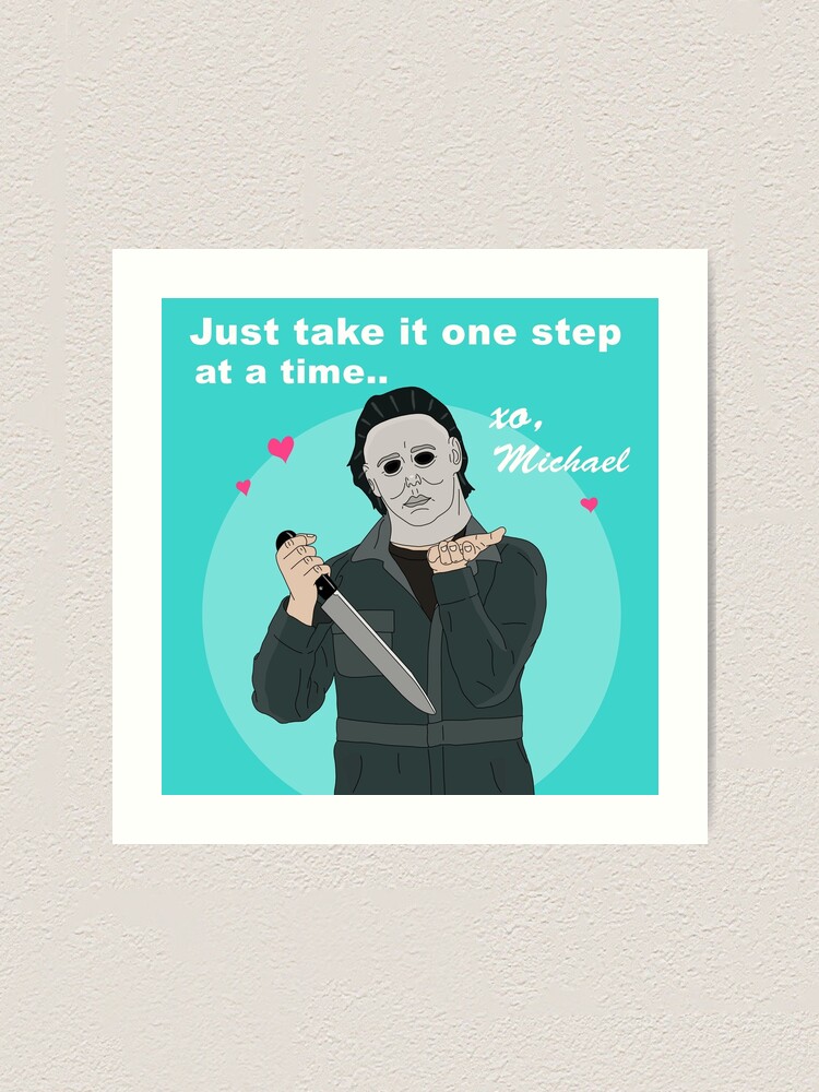 "One Step at a Time - Motivational Dark Humor" Art Print by AshliPizazz ...