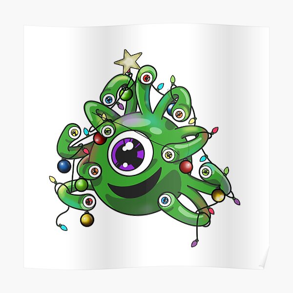 "HOLIDAY BEHOLDER" Poster for Sale by SeanBeDrawin | Redbubble