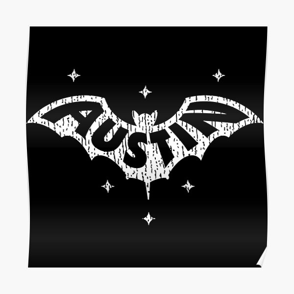 "AUSTIN BAT - Austin TX Bat Logo" Poster for Sale by NickRadin | Redbubble