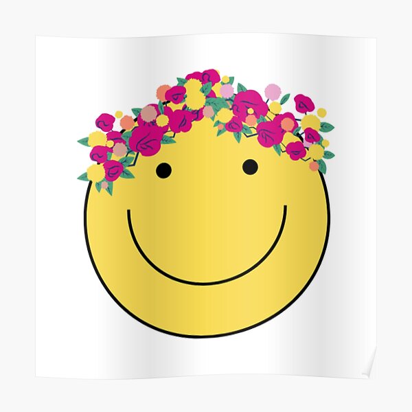 "Flower crown emoji" Poster by Deezdrama | Redbubble