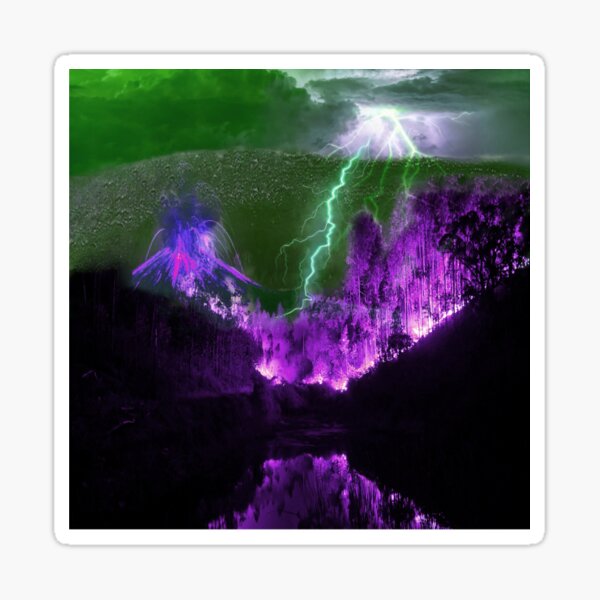 "Power and beauty of nature disasters" Sticker for Sale by arvydas1337 ...