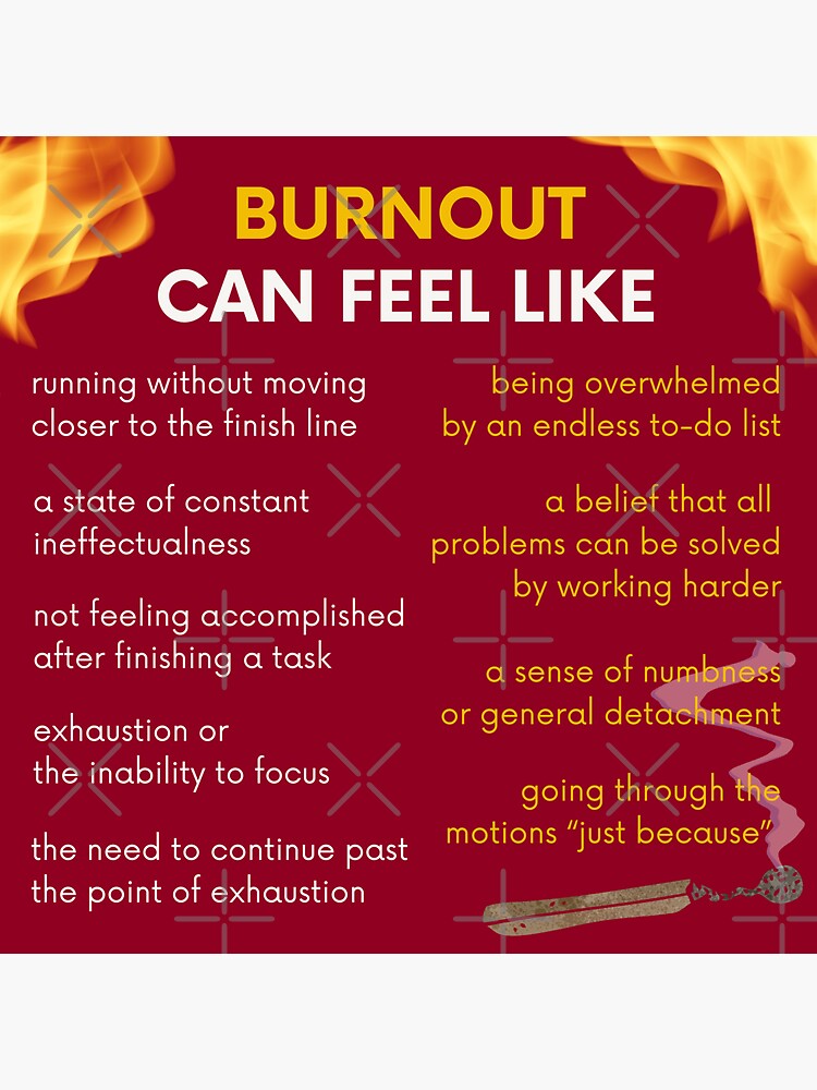 "Burnout" Sticker for Sale by gracehuntley | Redbubble
