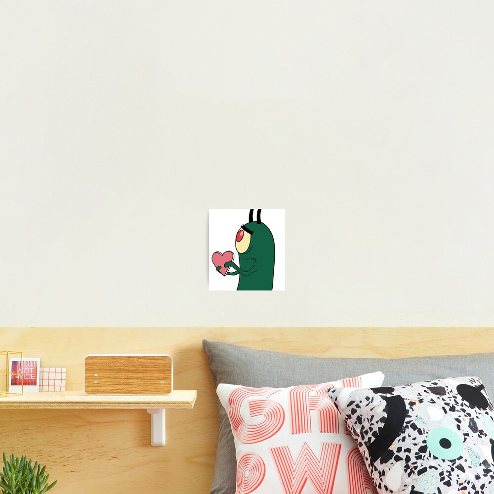 "sad plankton heart love meme" Poster for Sale by sparkytheslug | Redbubble