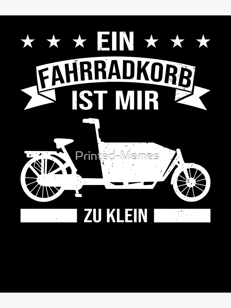 "Cargo cyclists, bike basket too small, cargo bike" Art Print for Sale ...