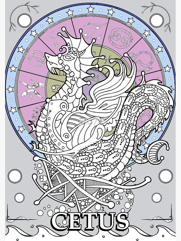 "Cetus zodiac horoscope" Sticker for Sale by Elo72 | Redbubble