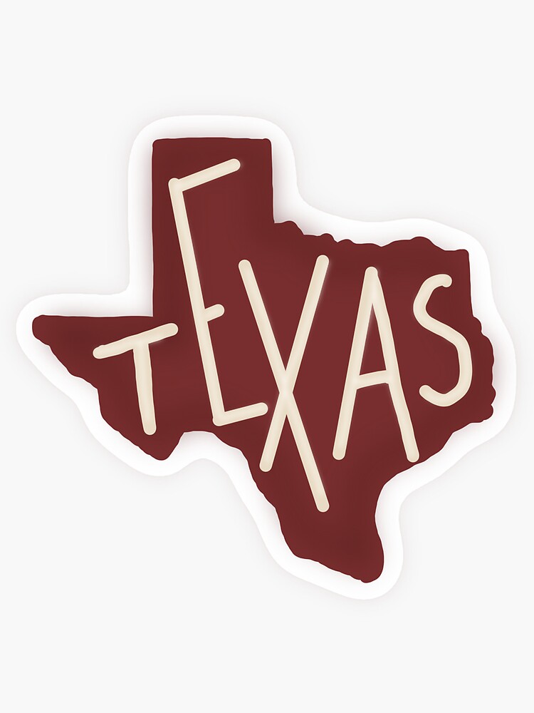 "Texas outline sticker/ Print" Sticker for Sale by Audrey-claire17 ...