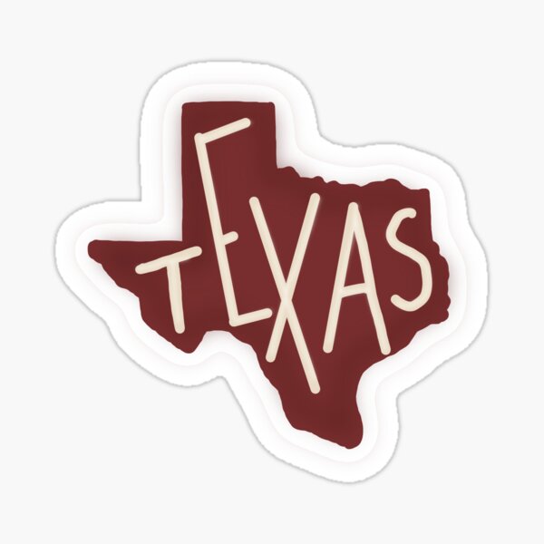 "Texas outline sticker/ Print" Sticker for Sale by Audrey-claire17 ...