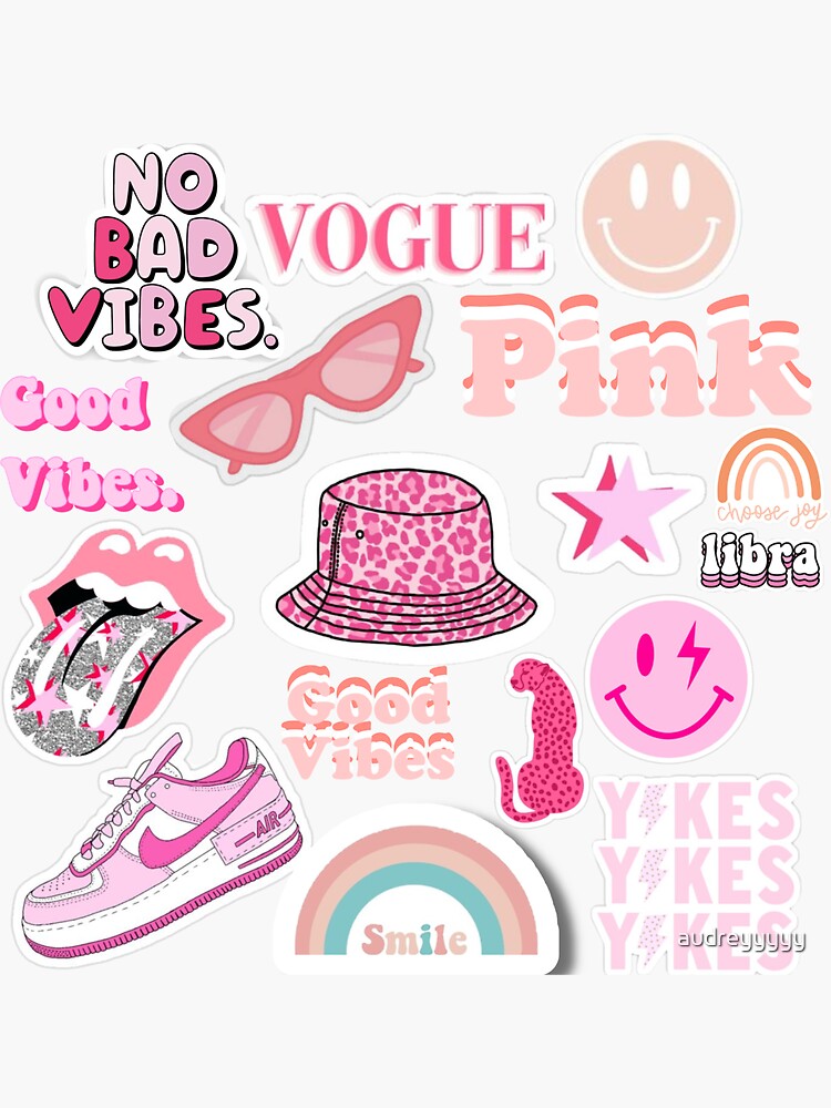 "preppy sticker pack " Sticker for Sale by audreyyyyy | Redbubble