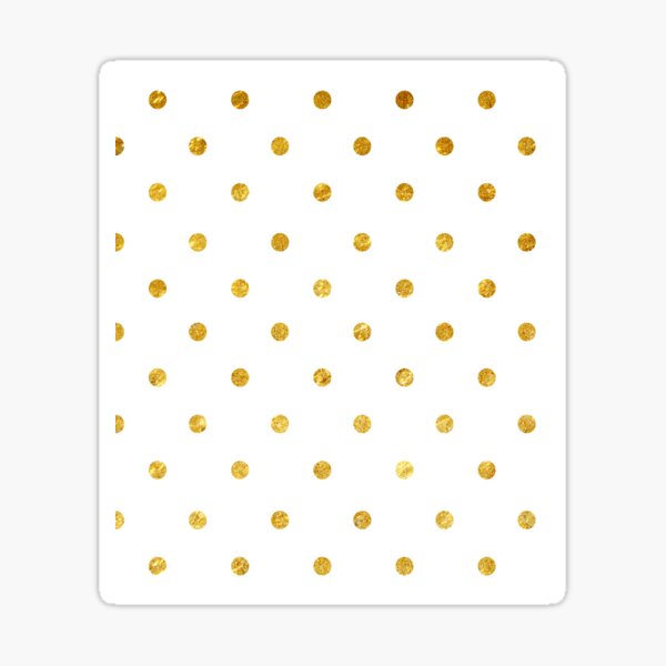 "Gold spotty dotty" Sticker for Sale by peggieprints | Redbubble