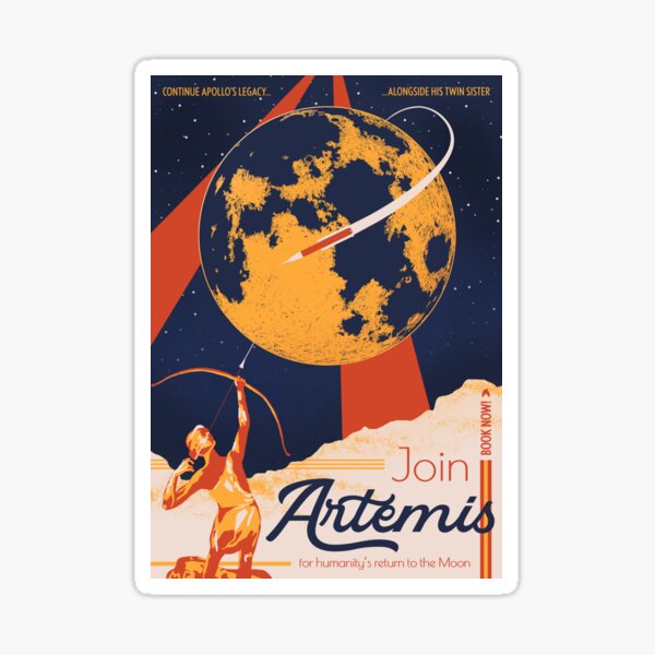 "NASA Artemis WPA Style" Sticker for Sale by mqzd24 | Redbubble