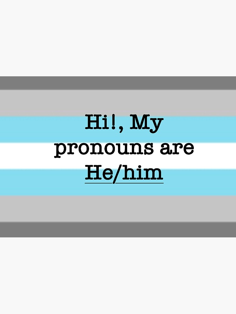 "Non binary, Demiboy, pronoun, he/him" Sticker by AshAndSmoke | Redbubble