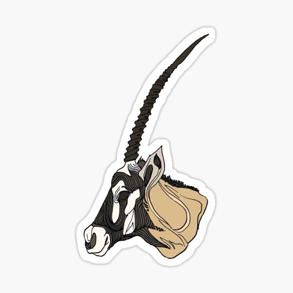 "National Animal of Oman: Arabian Oryx" Sticker for Sale by ...