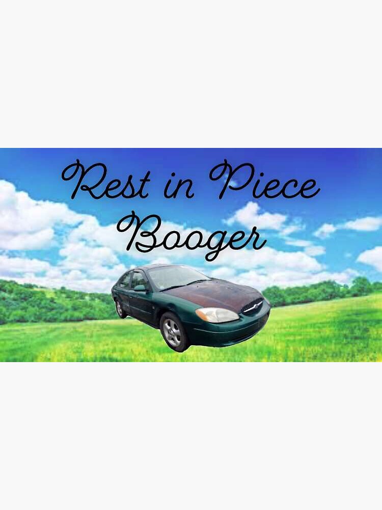 "booger memorial" Sticker for Sale by emmalb413 | Redbubble