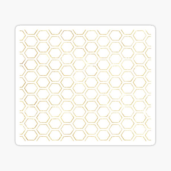 "Gold honeycomb" Sticker for Sale by peggieprints | Redbubble