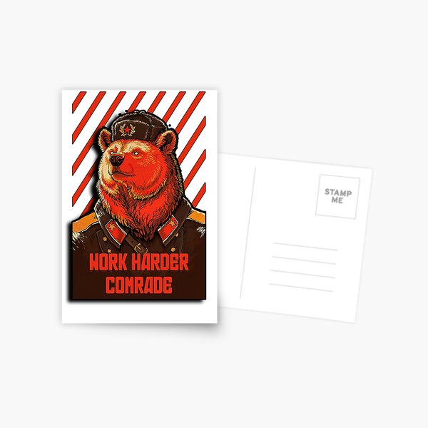 "Vote Soviet bear - russian bear meme" Postcard for Sale by King84 ...