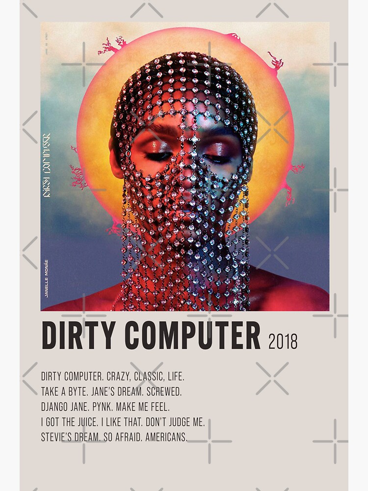 "dirty computer | janelle monáe | aesthetic minimalist poster" Sticker ...
