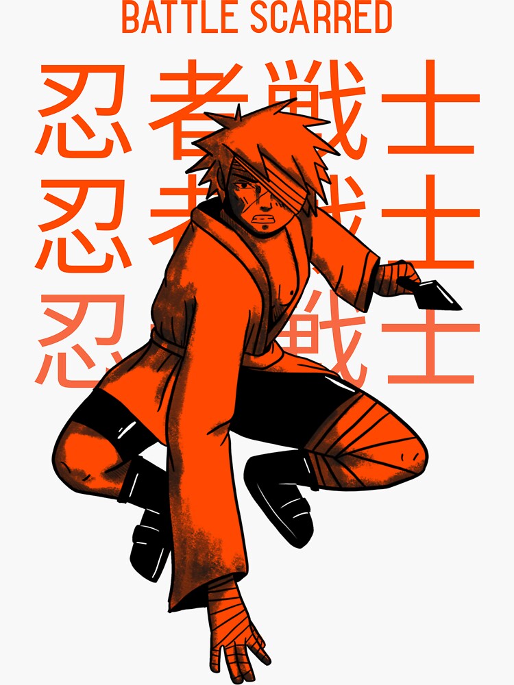 "ANIME - BATTLE-SCARRED" Sticker for Sale by tobilengzai | Redbubble