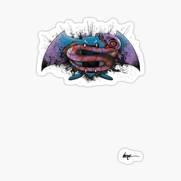 "Snake vs. Bat " Sticker for Sale by RideauKhile | Redbubble