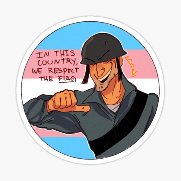 "Soldier Trans flag" Sticker for Sale by NotIncludedArt | Redbubble