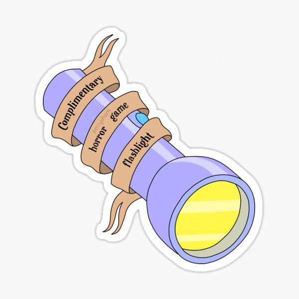 "Complimentary flashlight" Sticker for Sale by percyshark | Redbubble