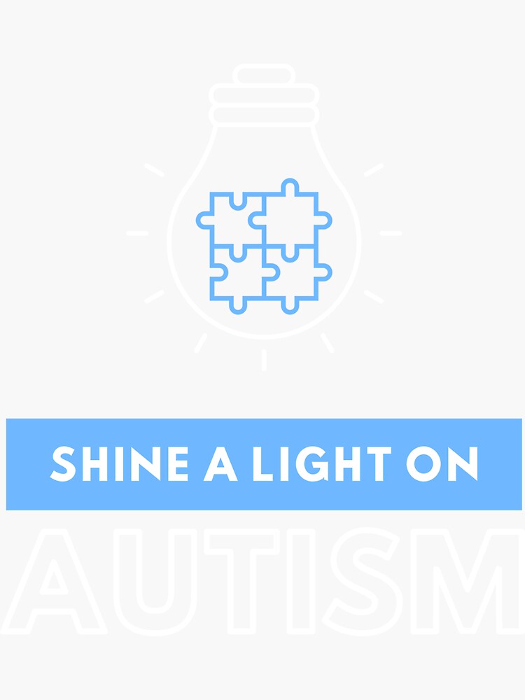 "Light Bulb Autism Advocacy and Cause Blue" Sticker for Sale by ...