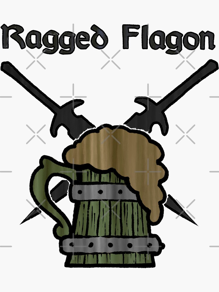 "Ragged Flagon" Sticker for Sale by Swedest | Redbubble