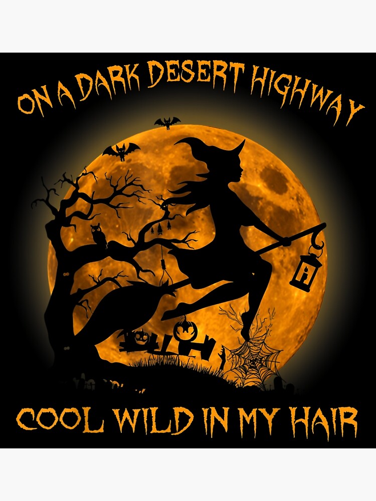 "Witch On A Dark Desert Highway Cool Wind In My Hair " Poster for Sale ...