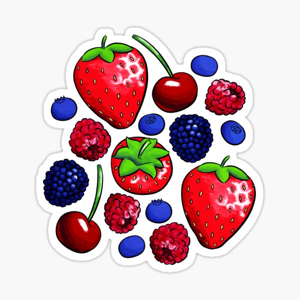 "Very Berry" Sticker for Sale by hazelthexton | Redbubble