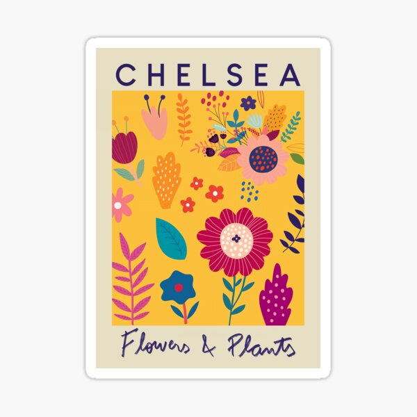 "Chelsea Flower Market" Sticker for Sale by gayleeeee | Redbubble