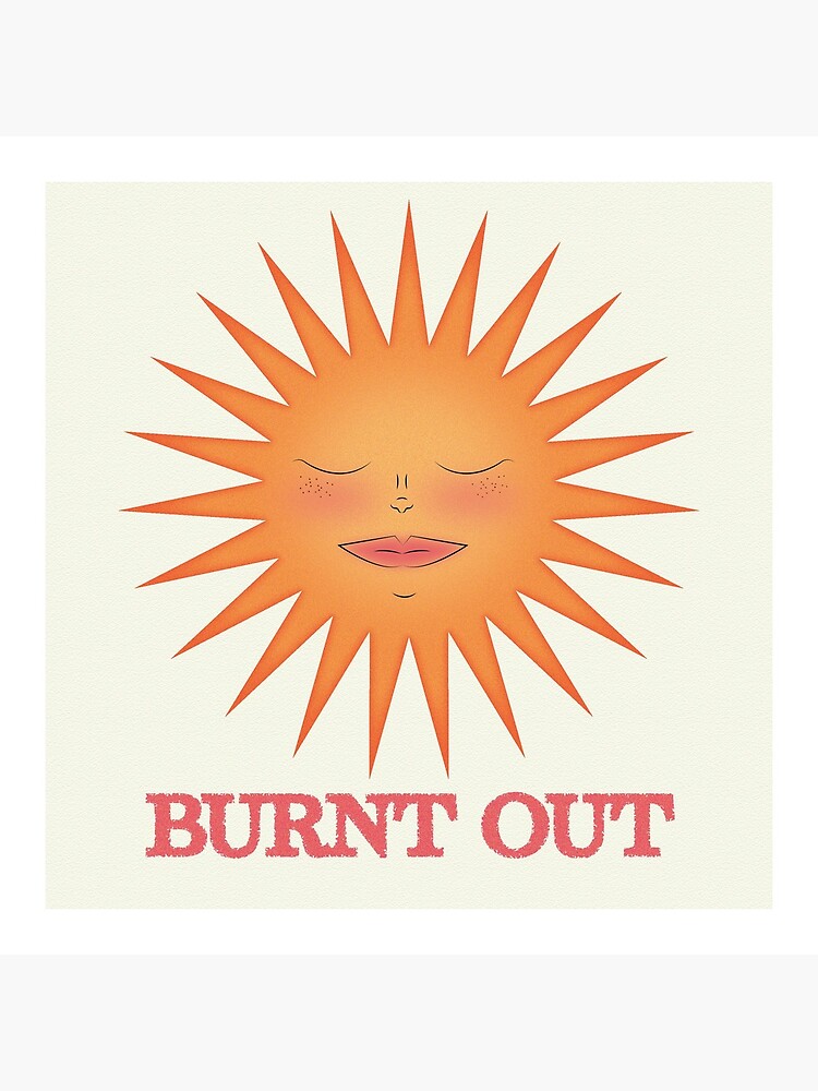 Póster «Gráfico de sol quemado» de beachbreak | Redbubble