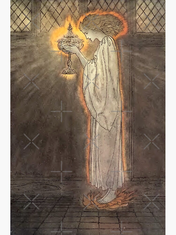 "Arthur Rackham- Romance of King Arthur 1920 - Maiden at Castle Corbin ...