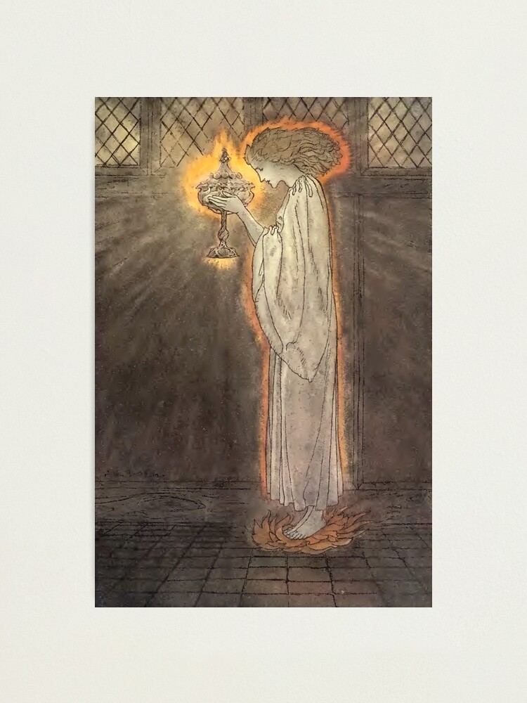 "Arthur Rackham- Romance of King Arthur 1920 - Maiden at Castle Corbin ...