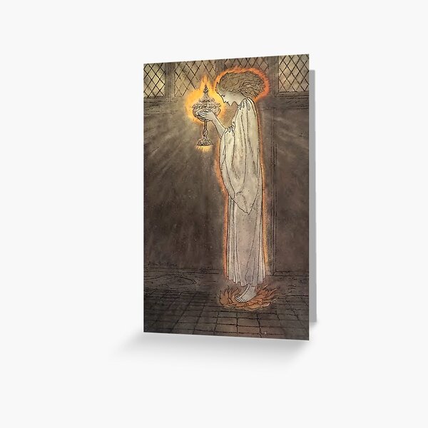 "Arthur Rackham- Romance of King Arthur 1920 - Maiden at Castle Corbin ...