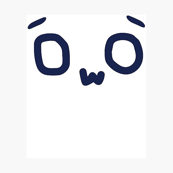 "Cute UwU Meme OwO Face Anime Aesthetic Otaku Japan" Photographic Print ...